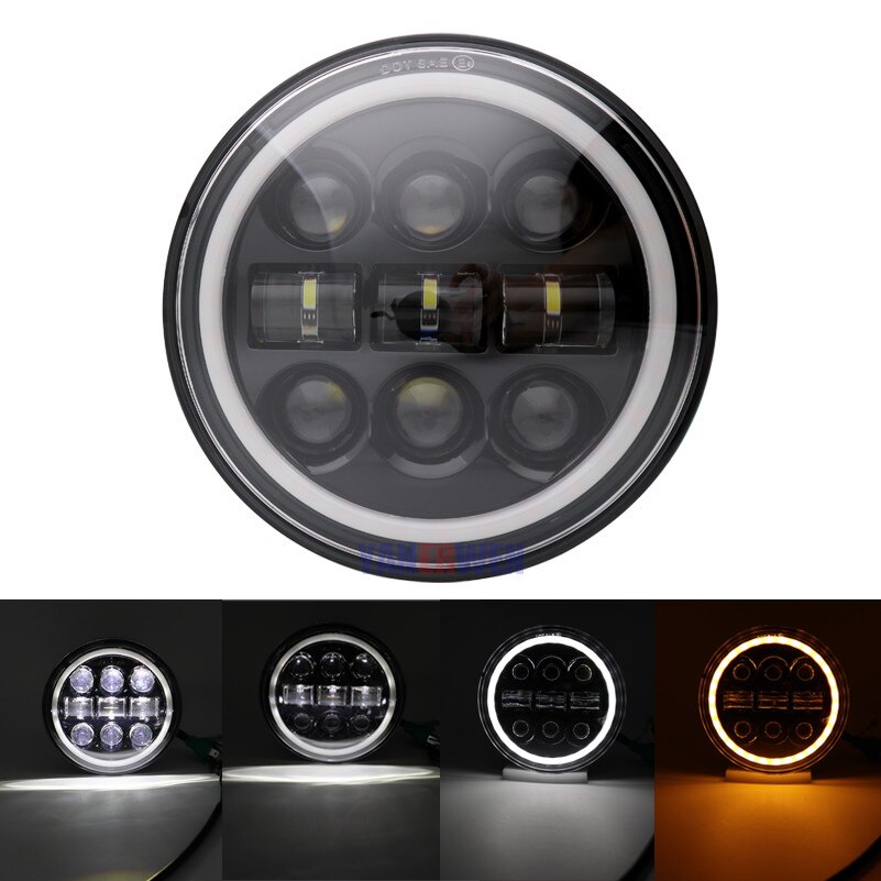 5 3/4" LED Headlights DRL 5.75 inch Iron 883 Dyna ... – Grandado