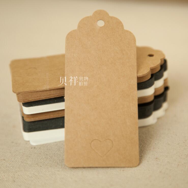 Stock blank kraft tags cardboard pricing tags DIY ... – Vicedeal