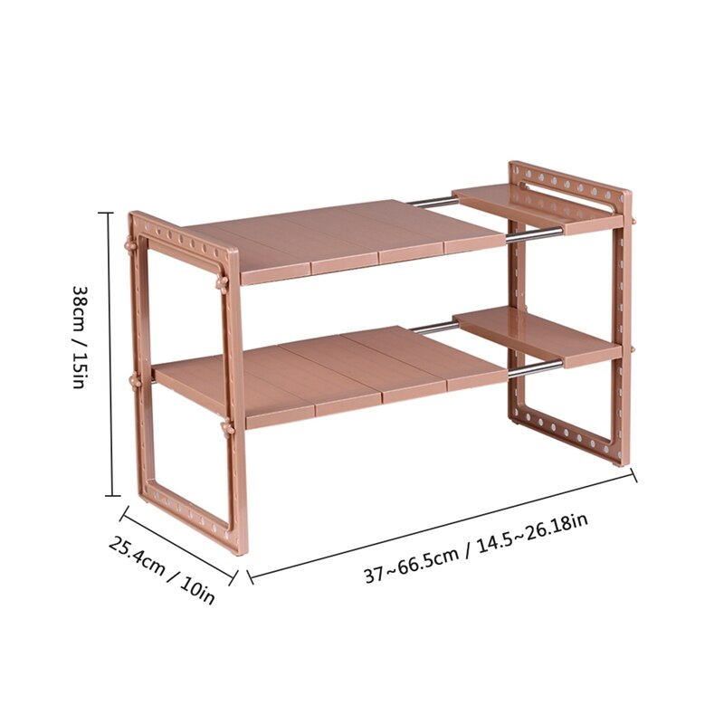 Multi-Functional Under Sink 2-Tier Expandable Shel... – Grandado