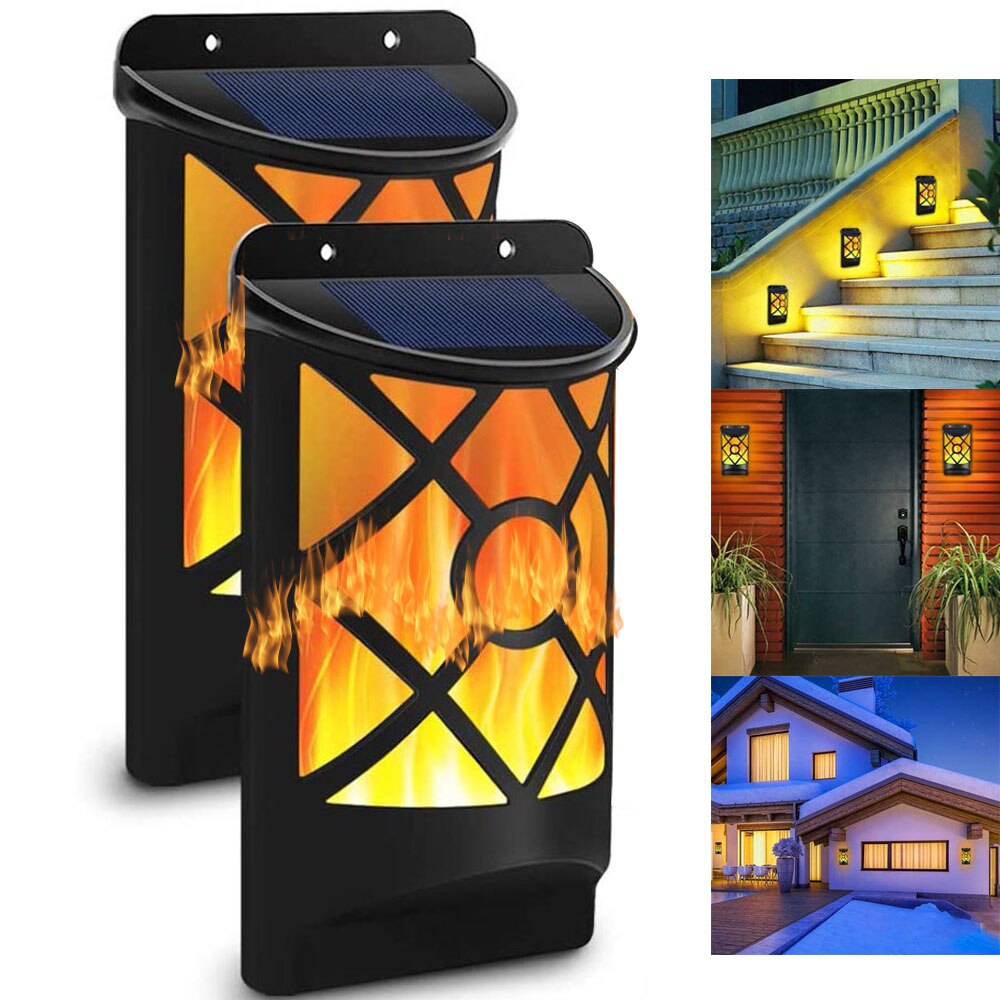 96LED Flickering Solar Flame Verlichting Outdoor W... – Grandado