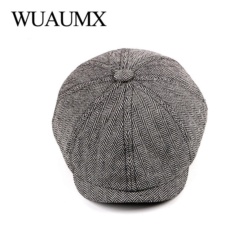 Wuaumx Retro Tweed Eight-blade Cap Octagonal Hats ... – Vicedeal