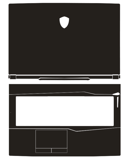 Laptop kolfiber vinyl skin sticker cover för msi ... – Grandado