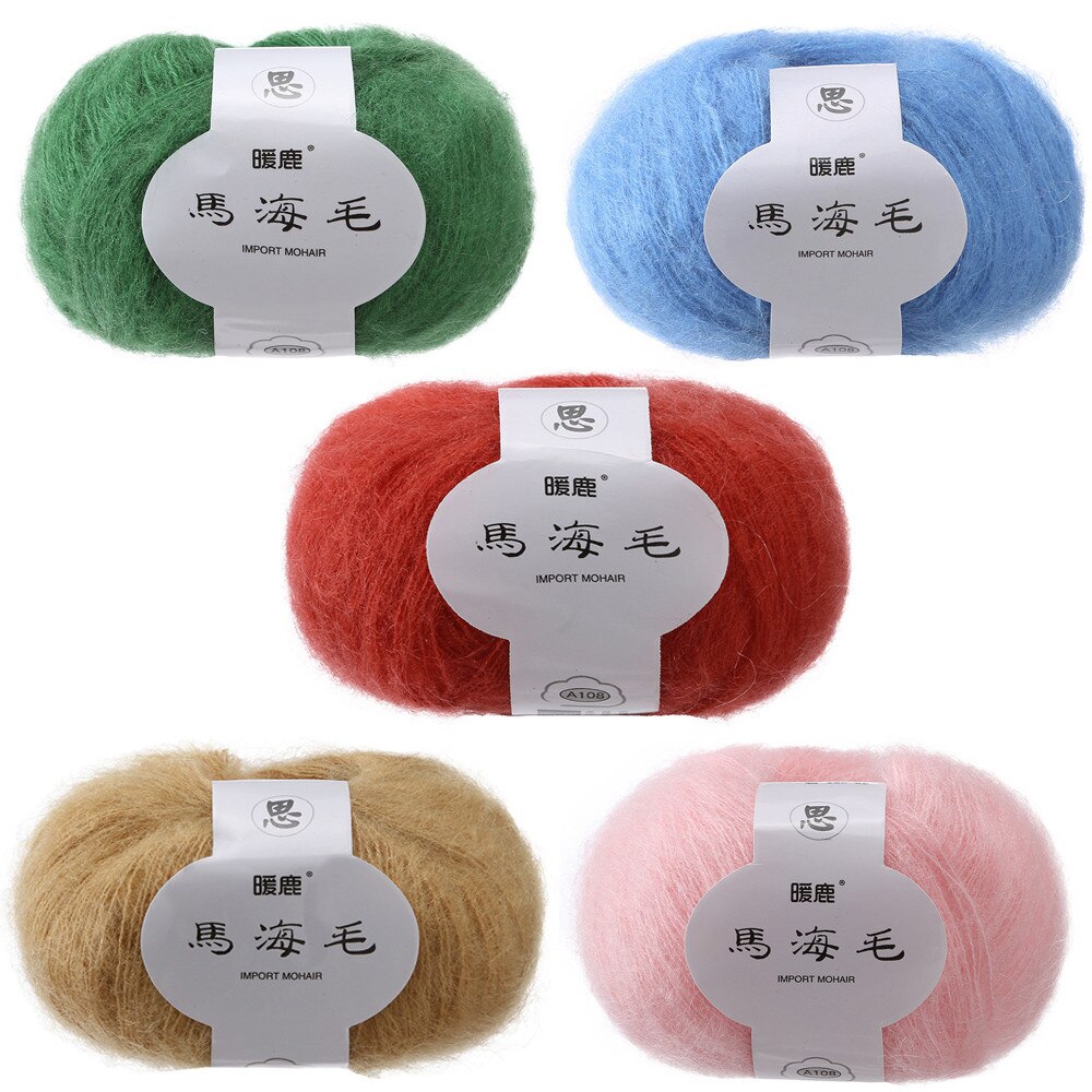 Suave Mohair hilo de algodón para tricotar DIY cha... – Grandado