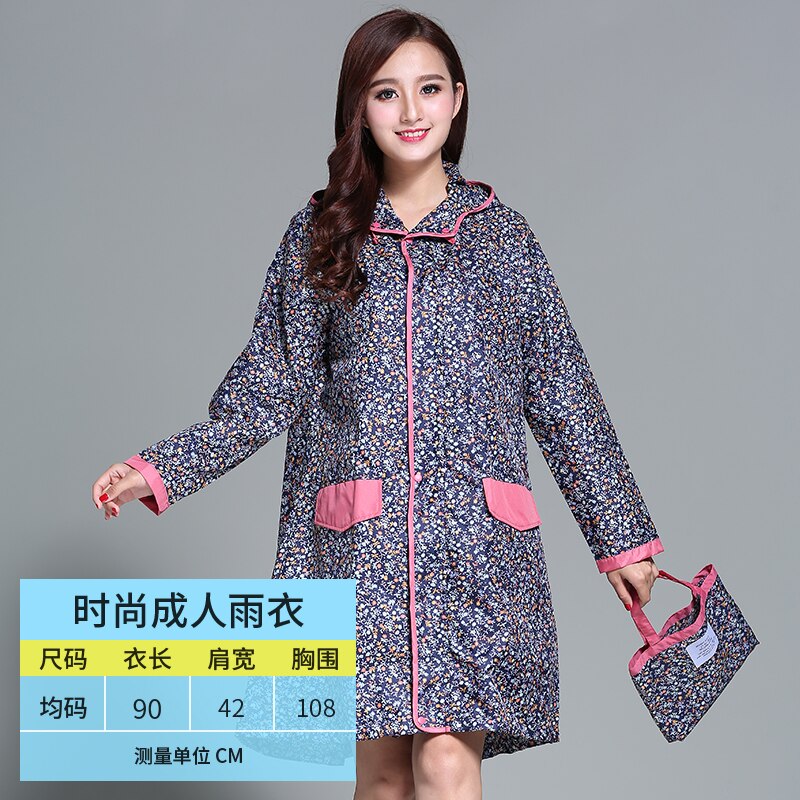 Fresh Small Floral Rain Cove Long Raincoat Women L... – Vicedeal
