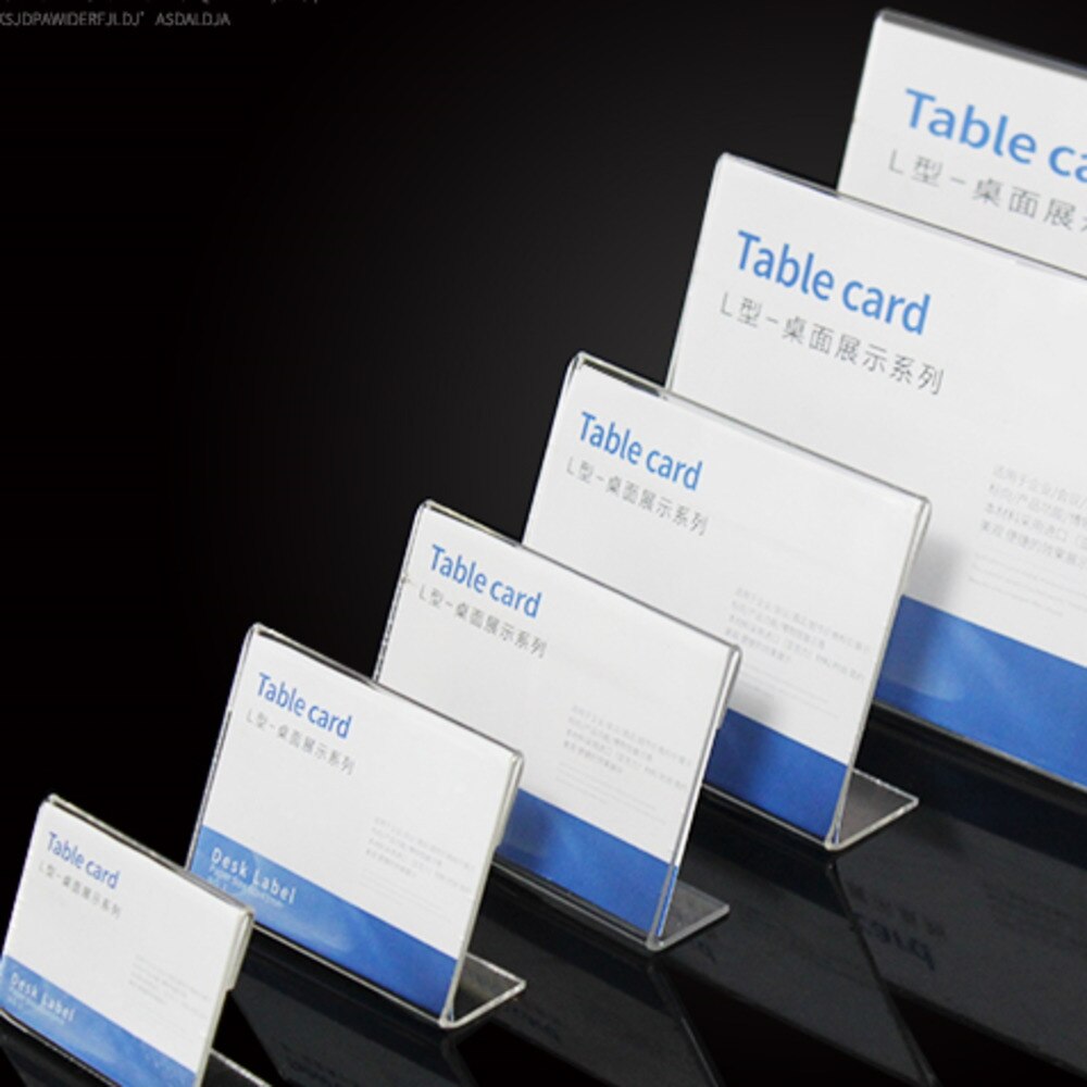Clear L-type Table Sign Holder Stand Acrylic Frame... – Grandado