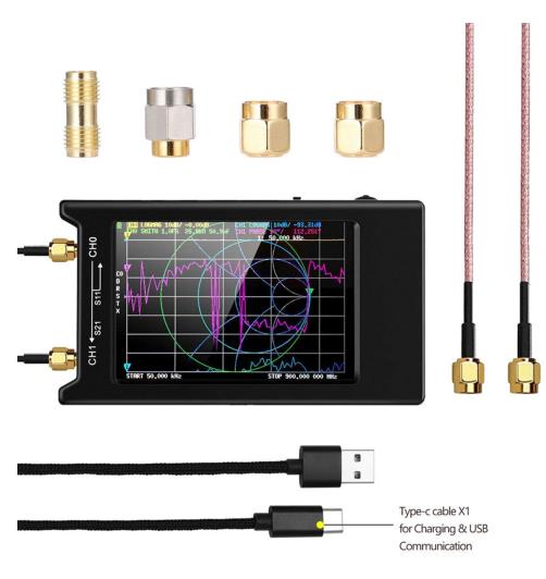 NanoVNA-H 10KHz~1.5GHz VNA 2.8inch LCDHF VHF UHF U... – Grandado