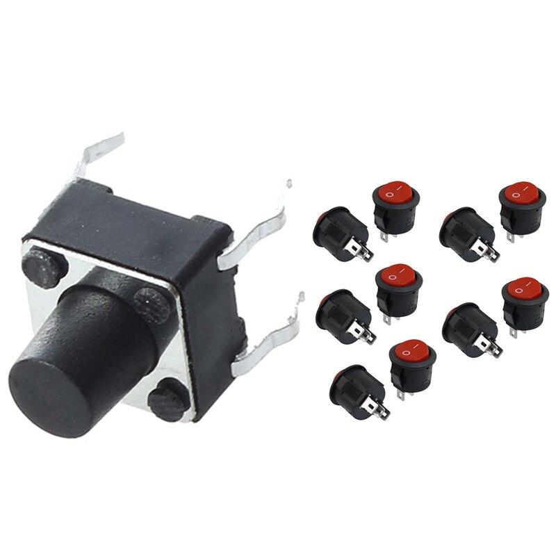 10Pcs 4 Pins Tactile Round Push Button Switch Mome... – Vicedeal