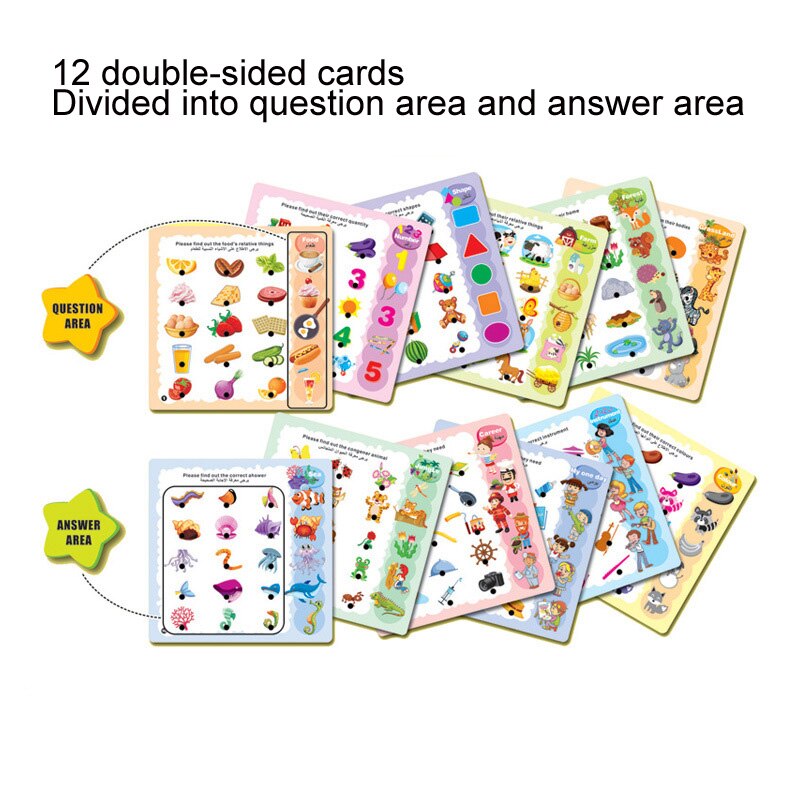 Kids Children's English Learning Pen Toys 12 Cards... – Grandado
