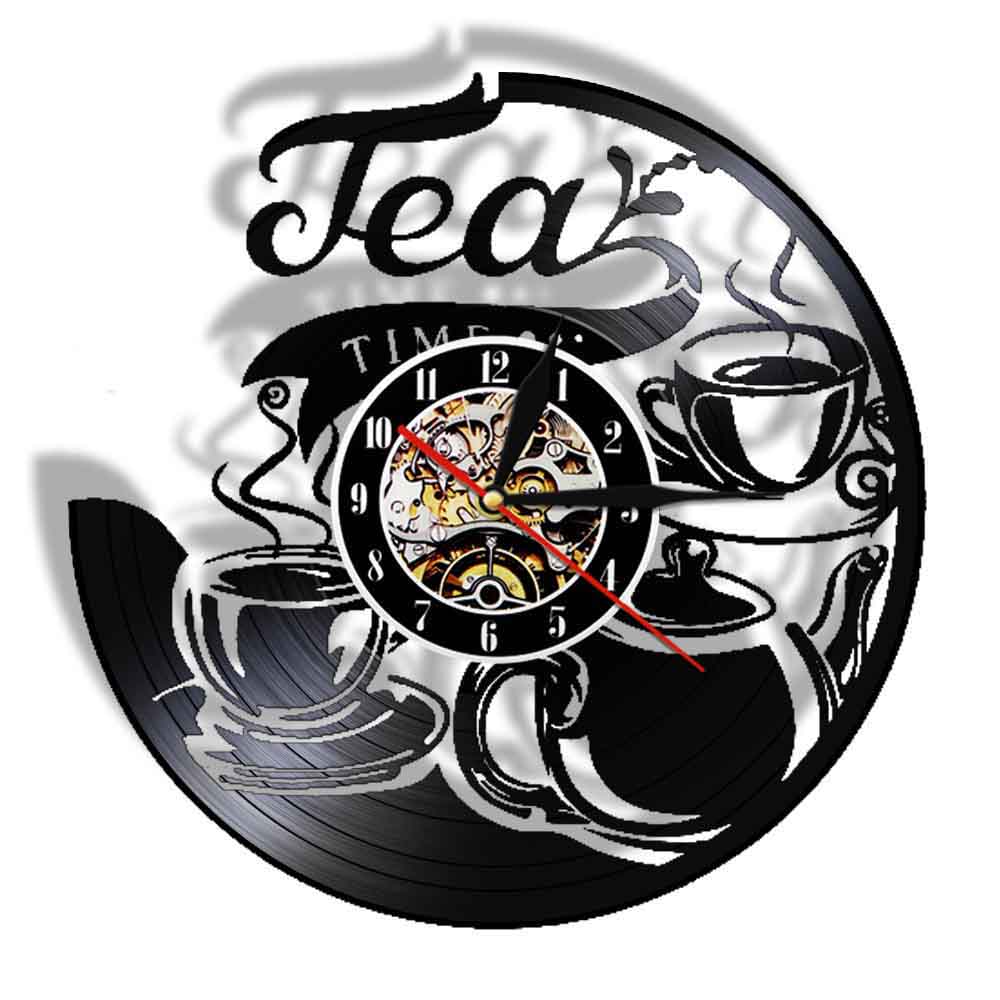 Tea Time Vinyl Record Wall Clock Afternoon Tea Bre... – Grandado