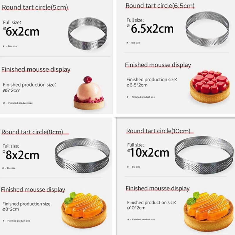 Stainless Steel Porous Tart Ring Bottom Tower Pie ... – Grandado