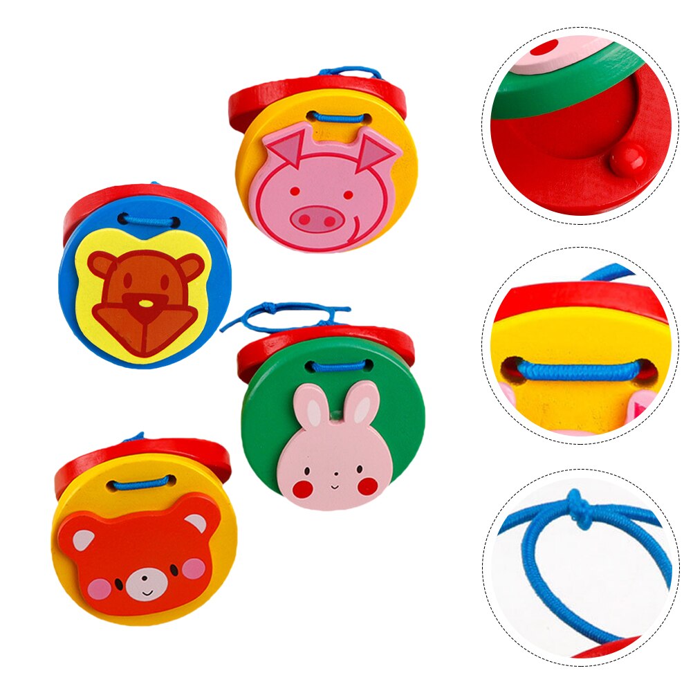 1 Juego de 4 piezas de Castanet de madera, Clapper... – Grandado