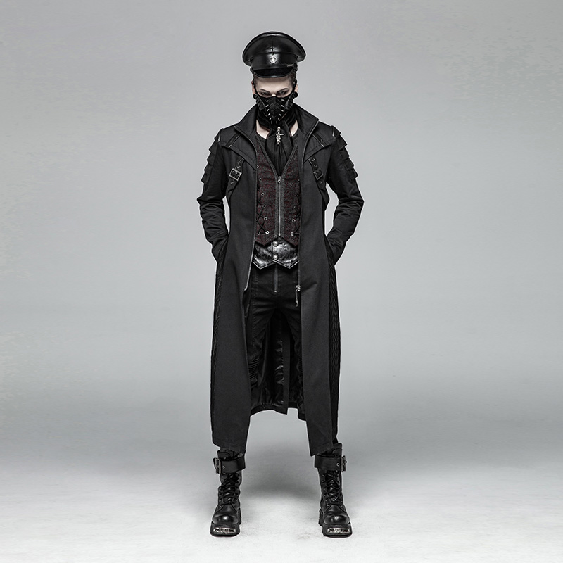 PUNK RAVE Men's Punk Personality PU Hat party Club... – Grandado