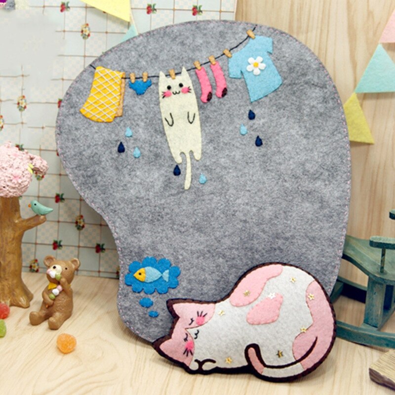 DIY Felt Crafts Handmade Notebook Mouse Pad Felt K... – Grandado