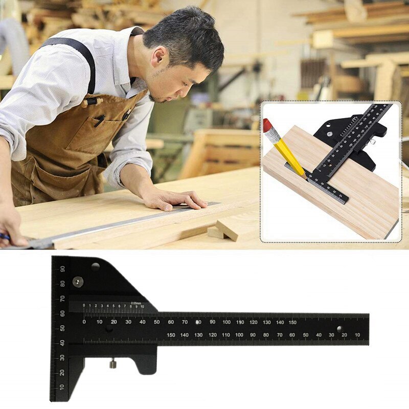 Aluminum Alloy Woodworking Ruler T shaped Ruler Wo... – Grandado