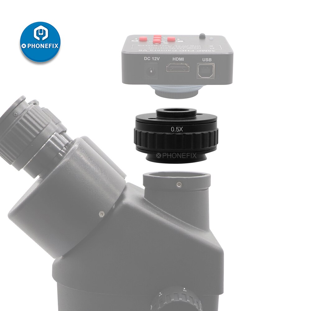 C Mount Adapter 1X 0.35X 0.5X for Type Trinocular ... – Grandado
