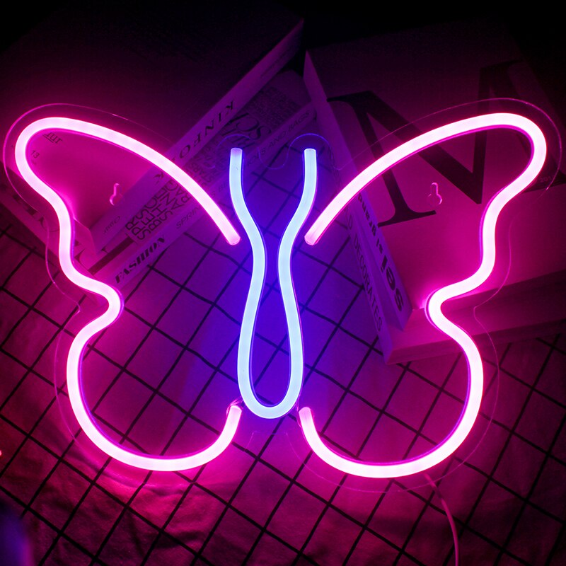 Wanxing Led Neon Sign Vlinder Acryl Neon Lamp Usb ... – Grandado