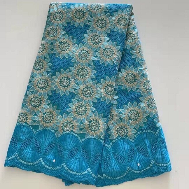 great swiss cotton fabric flowers brode with stone... – Grandado