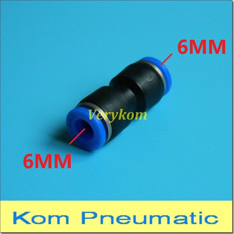 PU-06 Plastic Union Straight Pneumatic 6mm - 6mm T... – Grandado