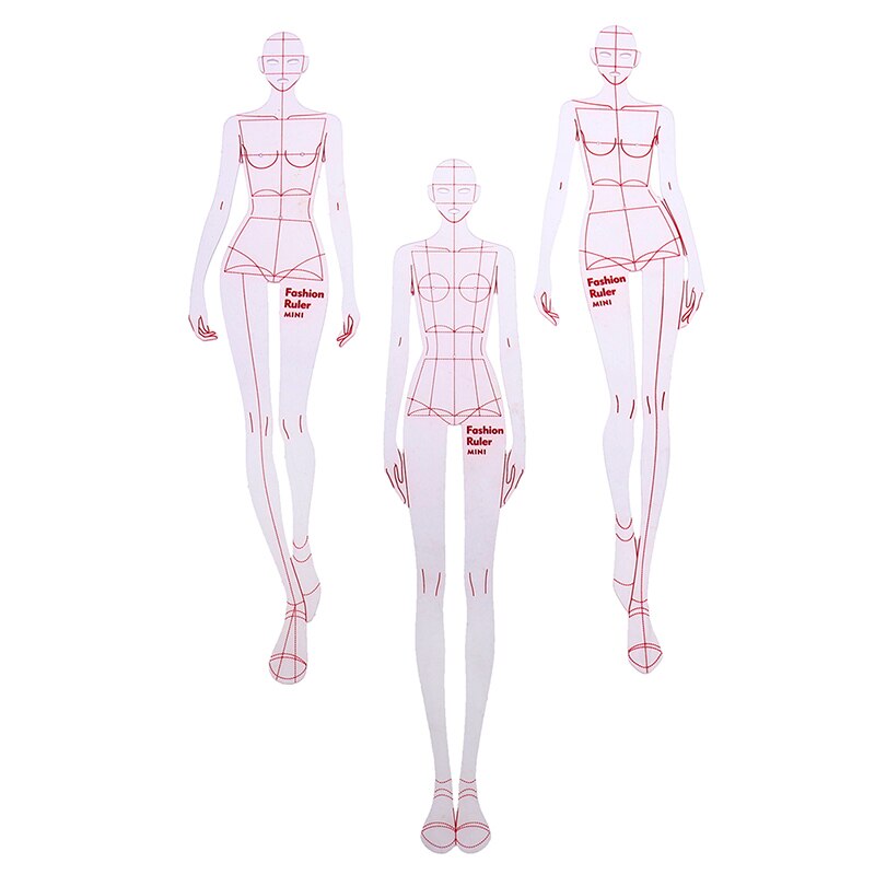 3pcs Ruler Ruler Line Drawing Human Dynamic Templa... – Grandado