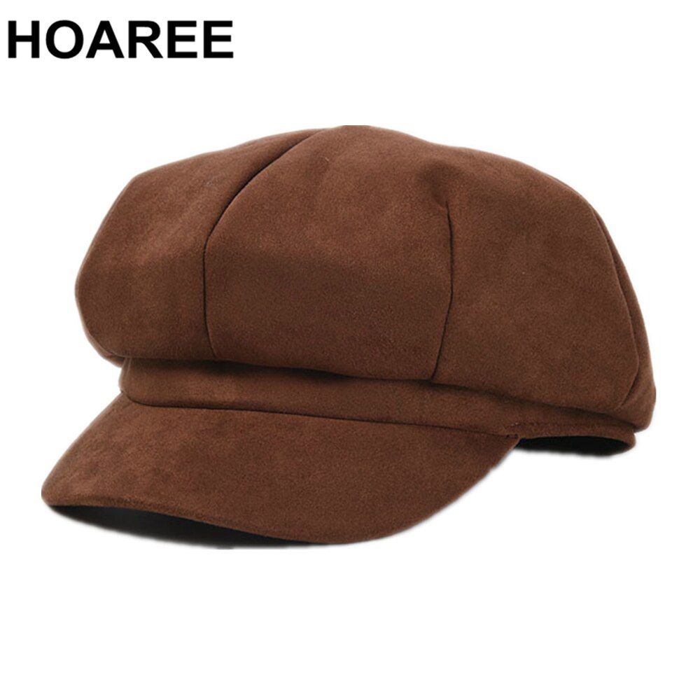 Suede Autumn Winter Hats for Women Octagonal Cap C... – Vicedeal