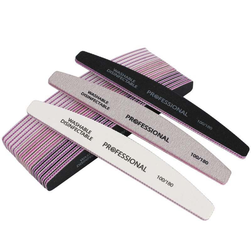 5 Pcs Nail File 100/180 Schuren Buffer Blok Wasbaa... – Grandado