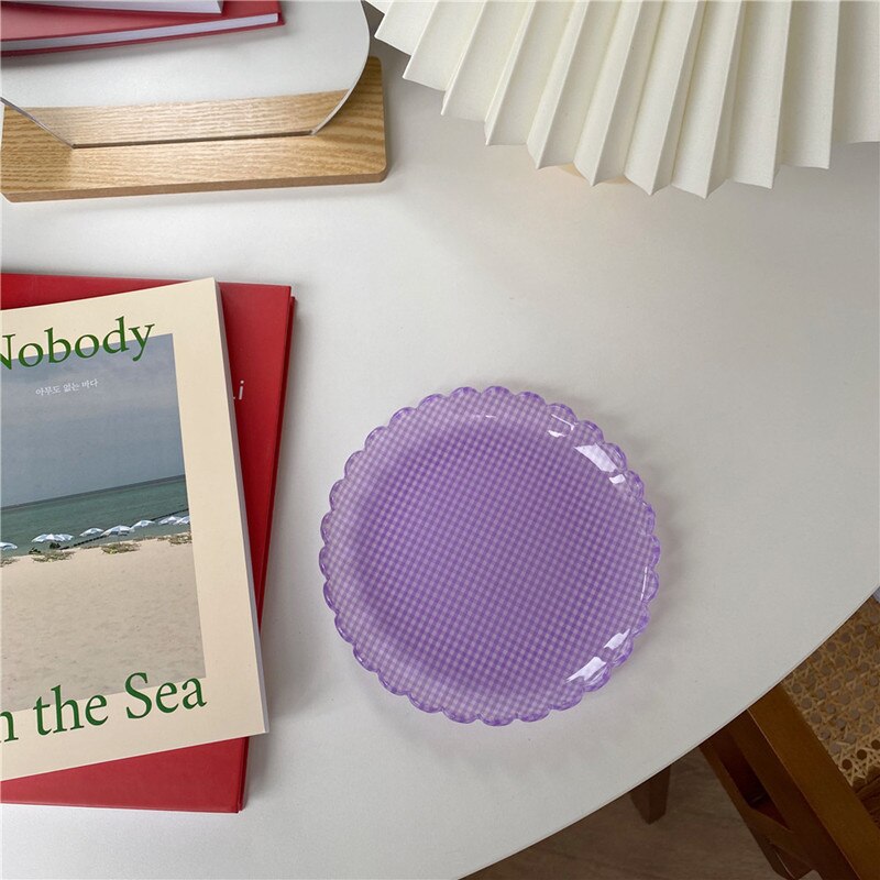 Kleine Bloem Dessertbord Rooster Taart Plaat Gestr... – Grandado