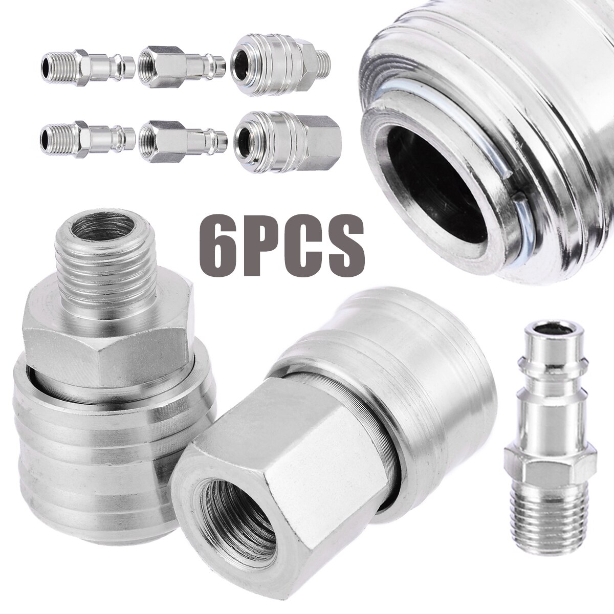 6pcs Euro Air Hose Compressor Fittings Connector H... – Grandado