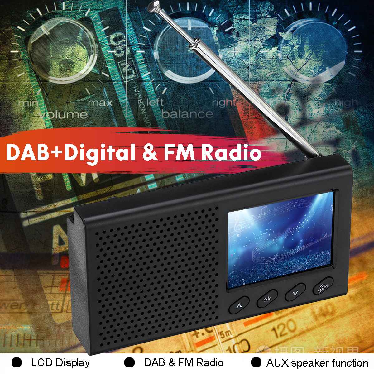 2.4 Inch Portable Radio Rechargeable Handheld Digi... – Grandado