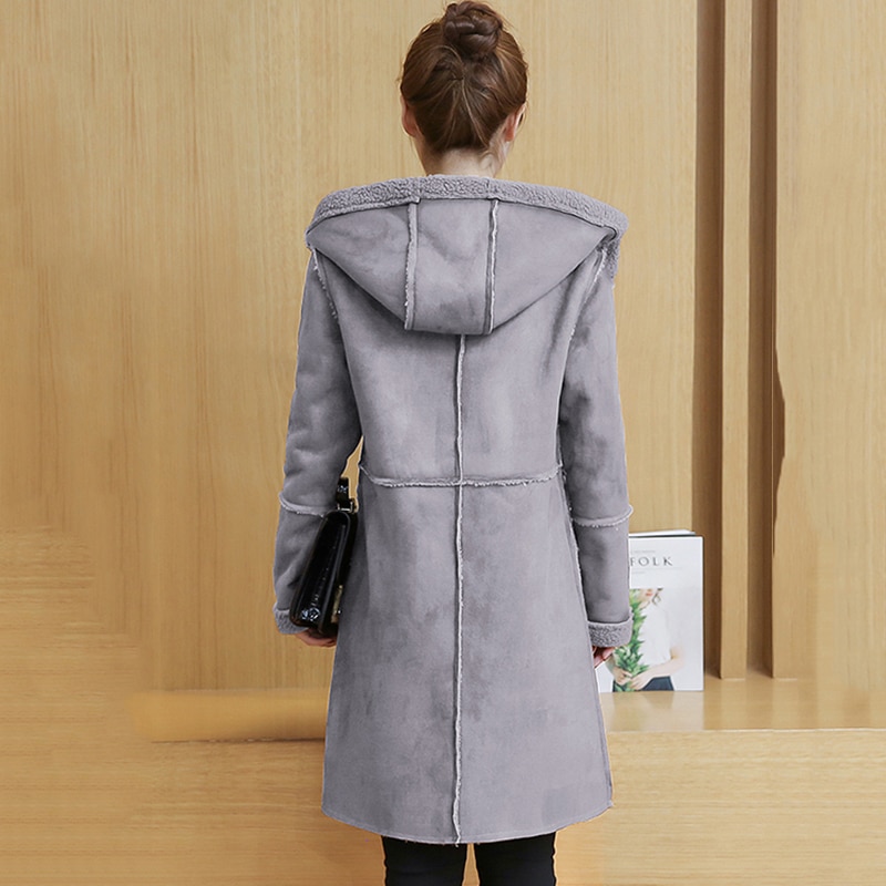 Autumn Women Faux Suede Leather Winter Coat Female... – Vicedeal