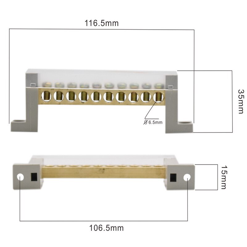 1PC Terminal Block Connection Row 5 7 10 Holes Gro... – Grandado