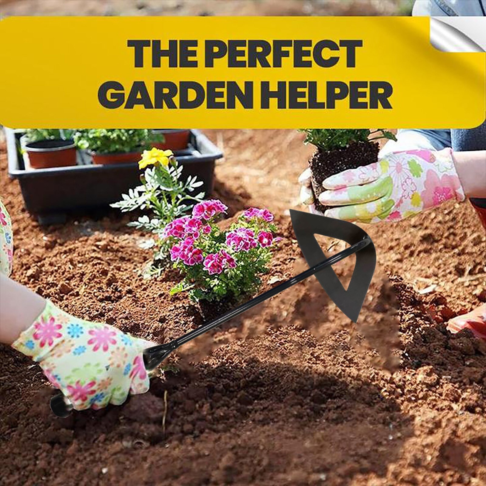 All-Steel Hardened Hollow Hoe Handheld Weeding Rak... – Grandado