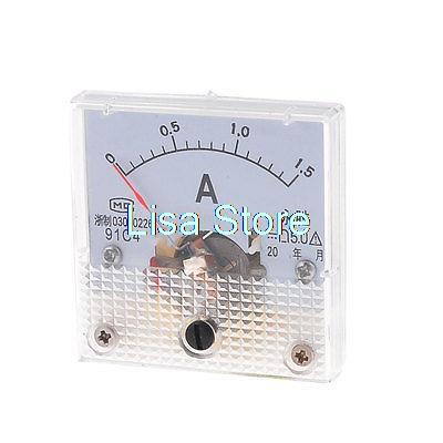 White DC 1.5A Range Analog AMP Current Panel Meter... – Grandado