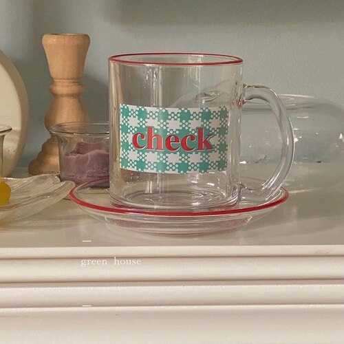 Transparent Glass Coffee Cup and Saucer Set Cute S... – Grandado