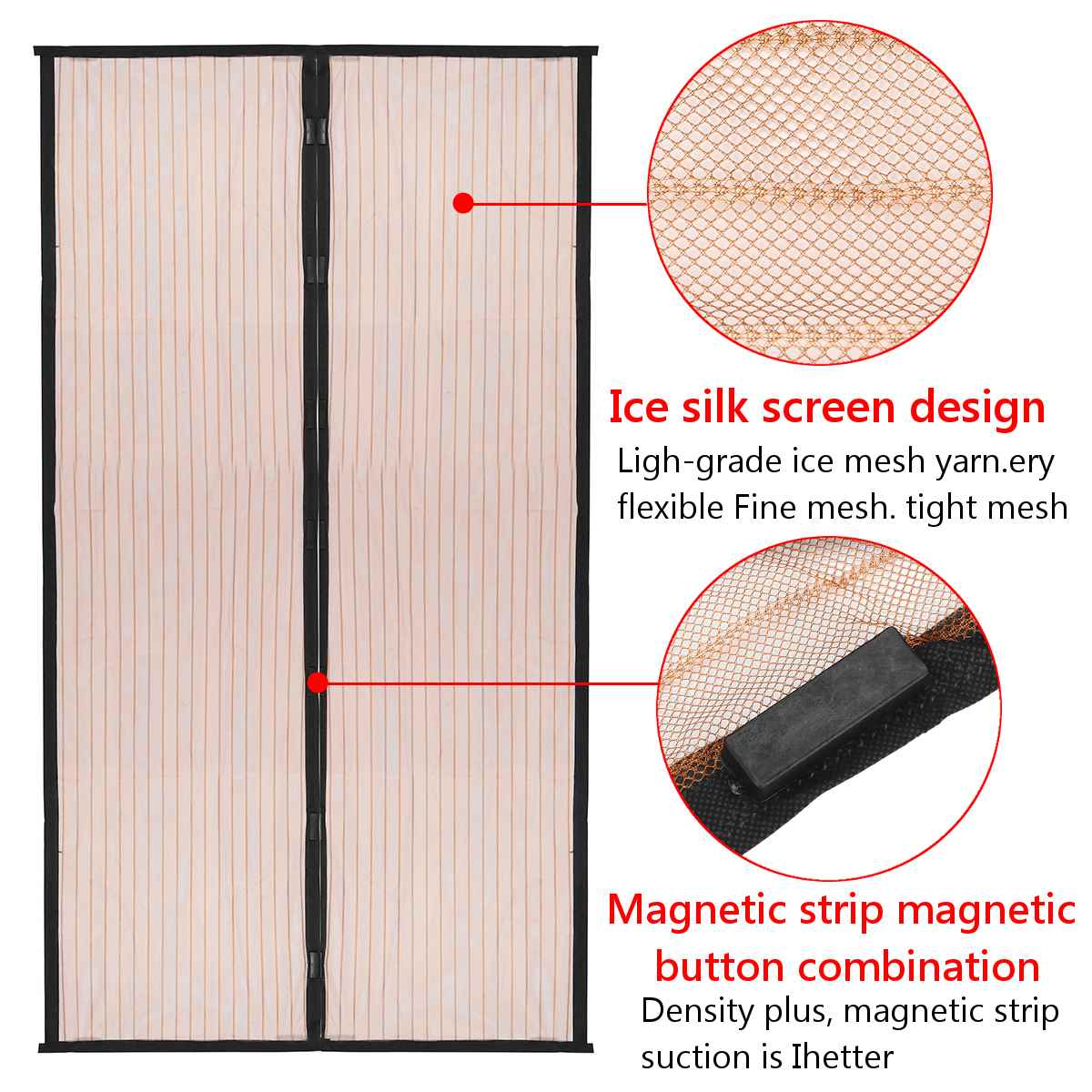 Anti Mosquito Insect Fly Bug Curtains Velcr.os Tap... – Vicedeal