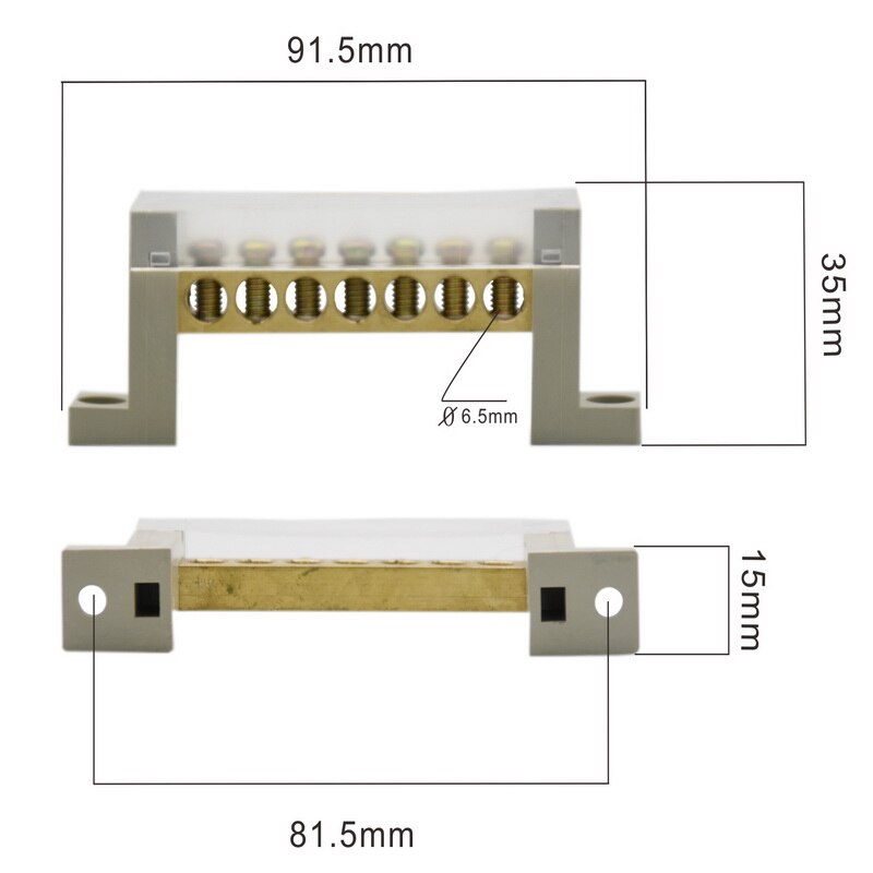 1PC Terminal Block Connection Row 5 7 10 Holes Gro... – Grandado