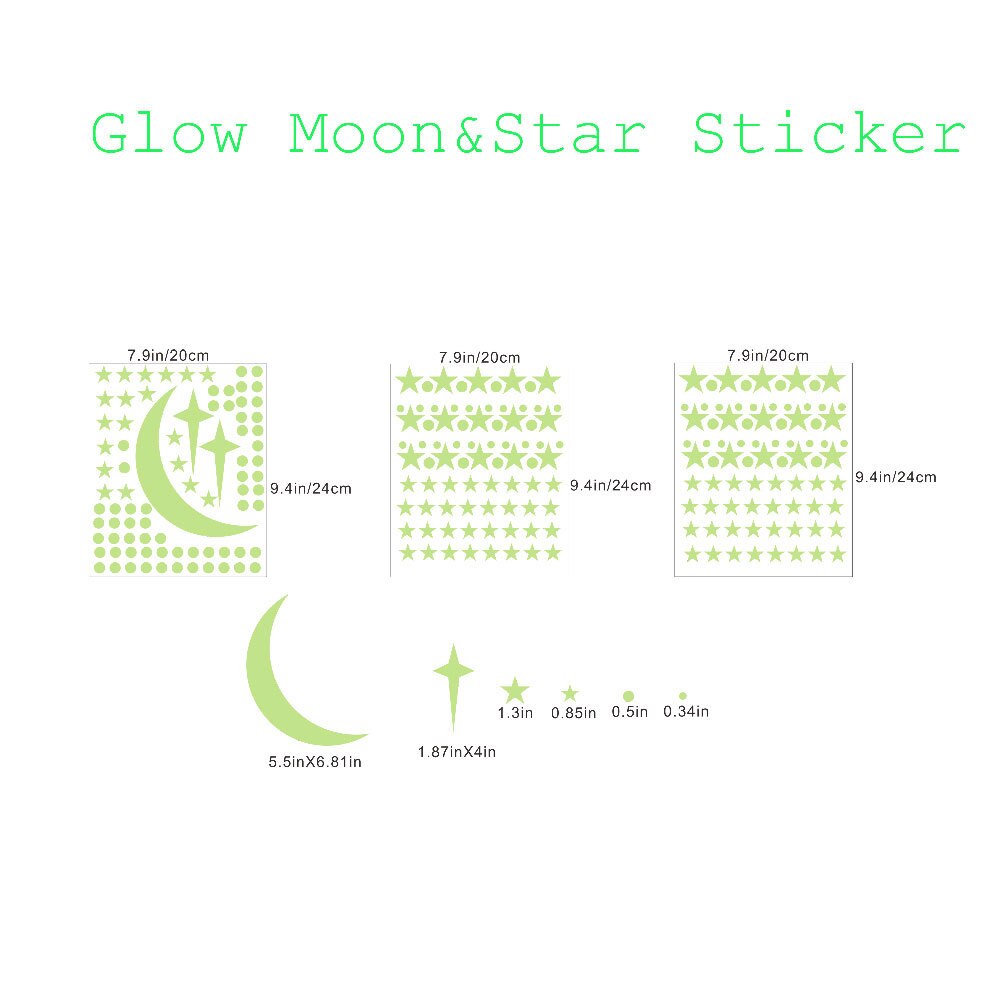 Luminous Moon Dot Cross Star Fluorescent Sticker G... – Vicedeal