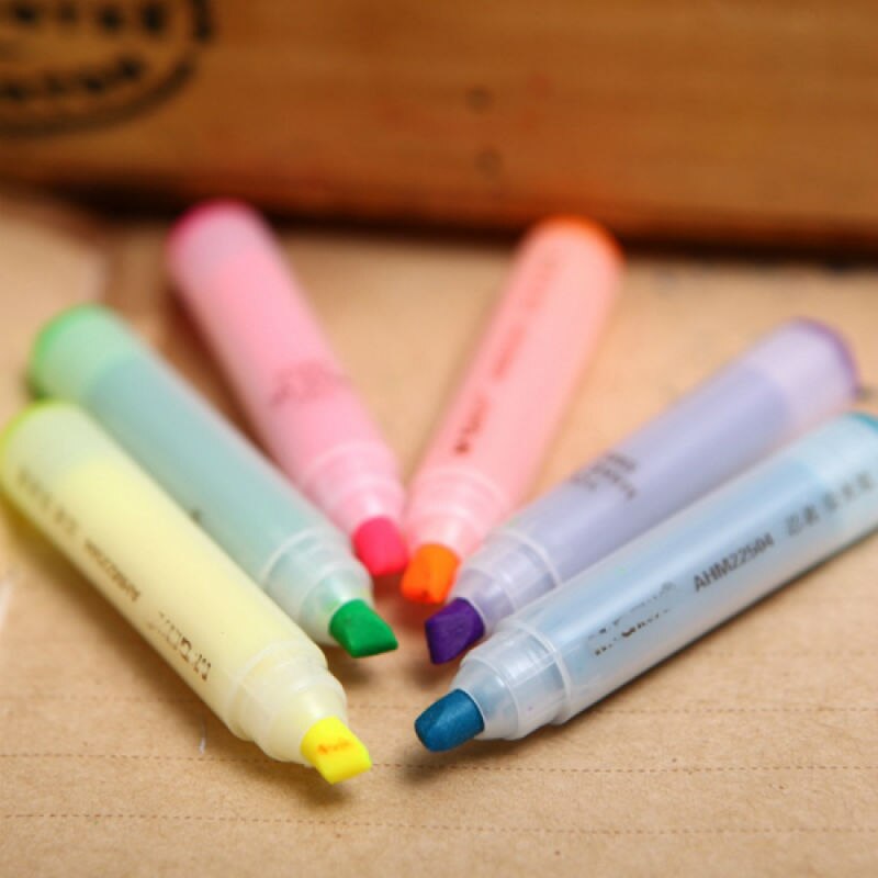 6pcs/set Highlight pen luminous pen brand statione... – Vicedeal