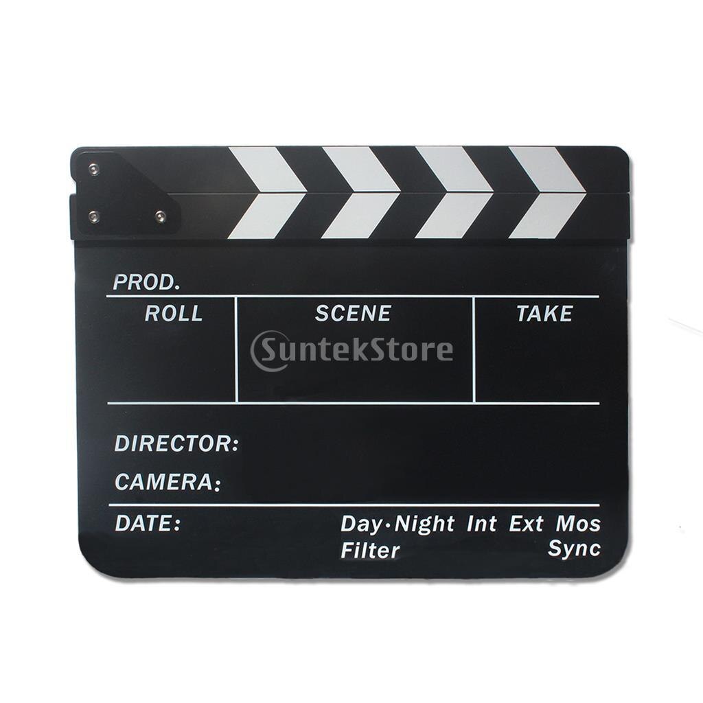 Acryl Clapperboard Tv Film Movie Video Clapboard C... – Grandado