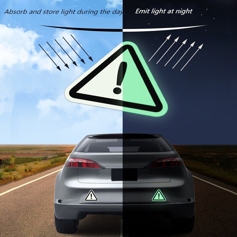Triangle Warning Tape Luminous Sticker for Car Glo... – Vicedeal