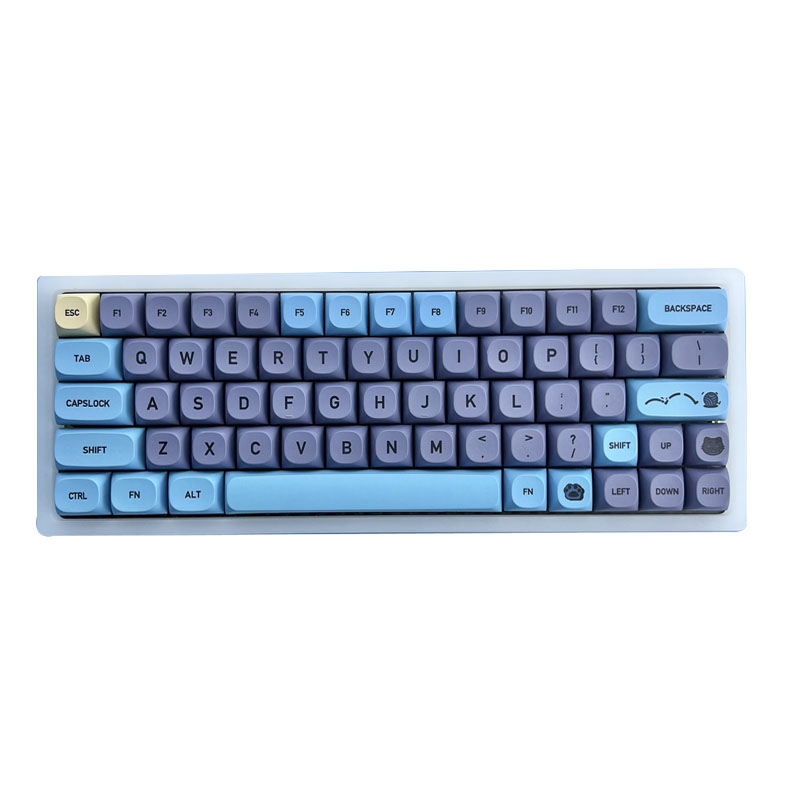 125 Keys/Full Set Of Blue Cat Theme Mechanical Key... – Grandado