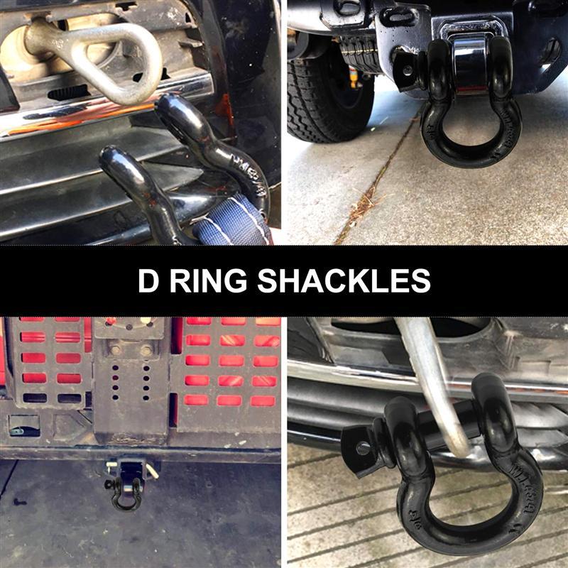 2 Pcs D Ring Shackles Tow Winch Shackles Recovery ... – Vicedeal