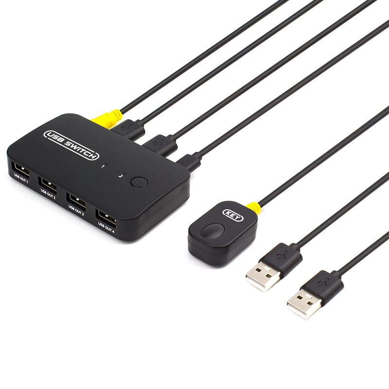 USB KVM Switch Two Computers Share U disk Mouse Ke... – Grandado