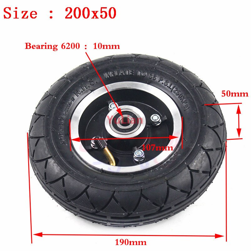 200X50 Front Wheel for Electric Scooter Balancing ... – Grandado