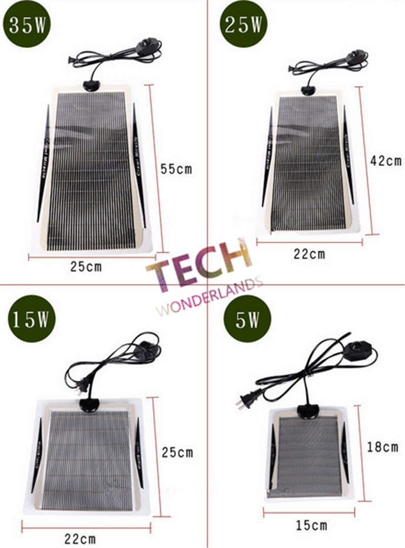 5W 15W 25W 35W Adjustable Temperature Reptile Liza... – Grandado
