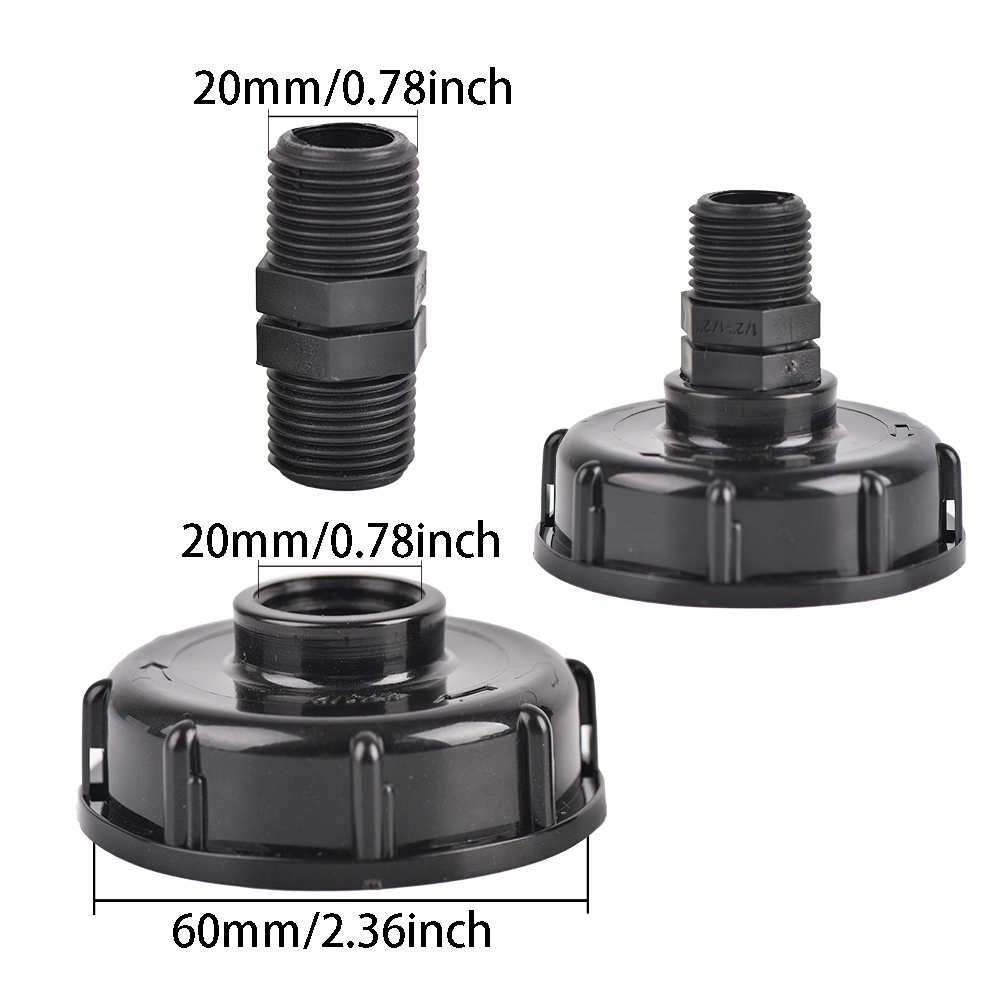 1/2 "3/4" 1 "Binnendraad IBC Tank Adapter S60 Wate... – Grandado