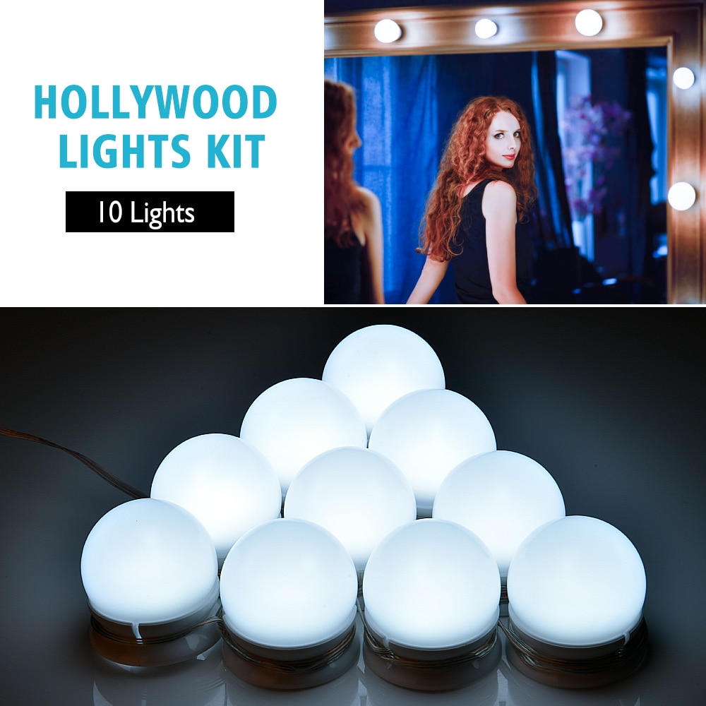 Hollywood Up LED Glühbirne Make-Up Spiegel Eitelke... – Vicedeal