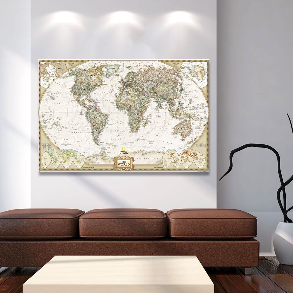 60X90cm Vintage World Travel Map Home Decoration A... – Grandado