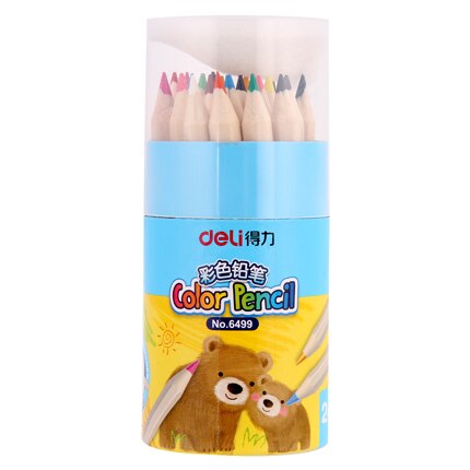 Deli 6499 24colors Colour Pencils Natural Wood Col... – Vicedeal