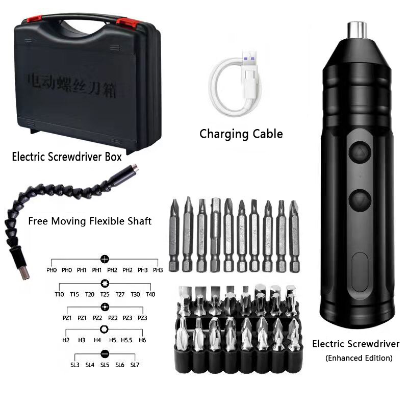 TOOLSAY Cordless Electric Screwdriver Set USB Type... – Vicedeal