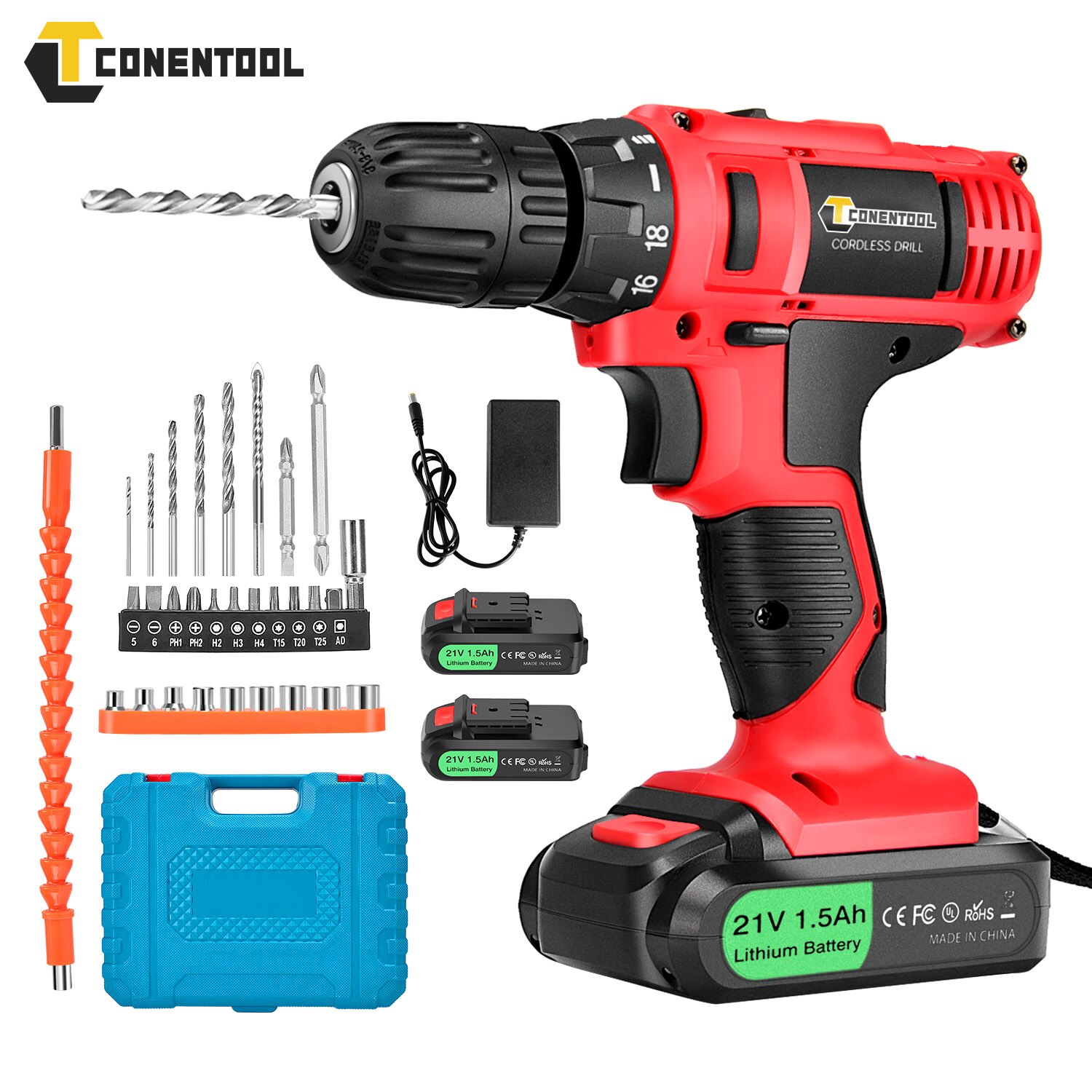 CONENTOOL Rechargeable Screwdriver Electric 2-Spee... – Grandado